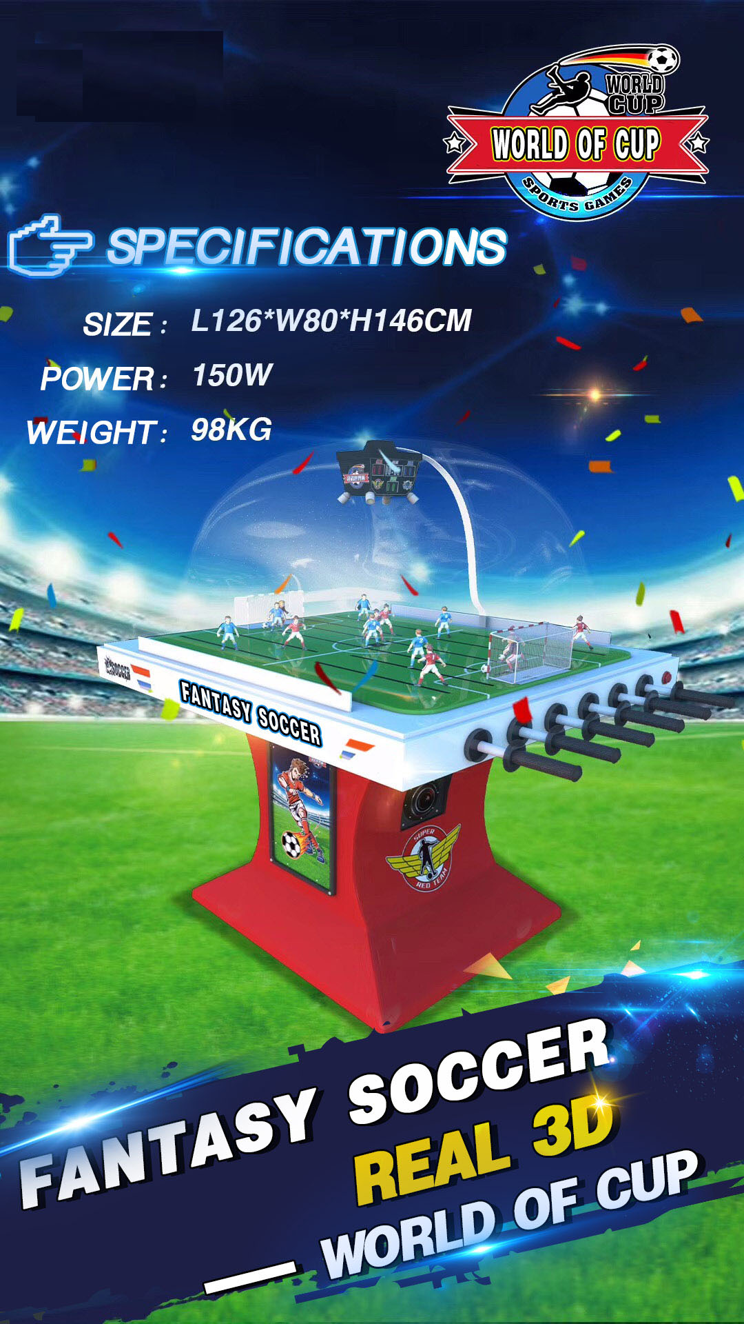 Table Football Machine,Fantasy Football, Football Table, Arcade ...