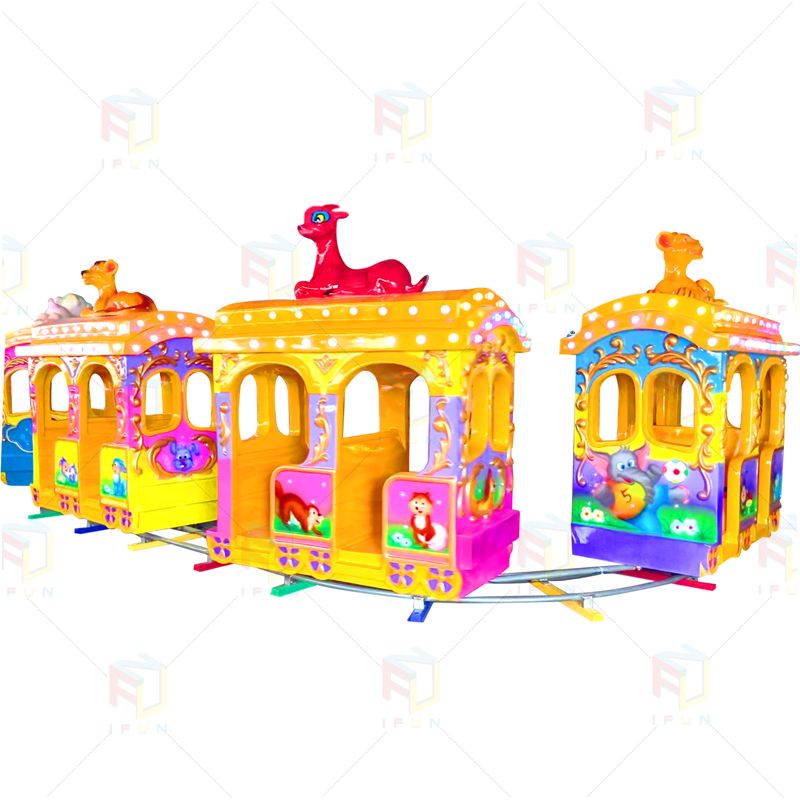 Elephant train, Kids train ride, track train ride, amusement game ride ...