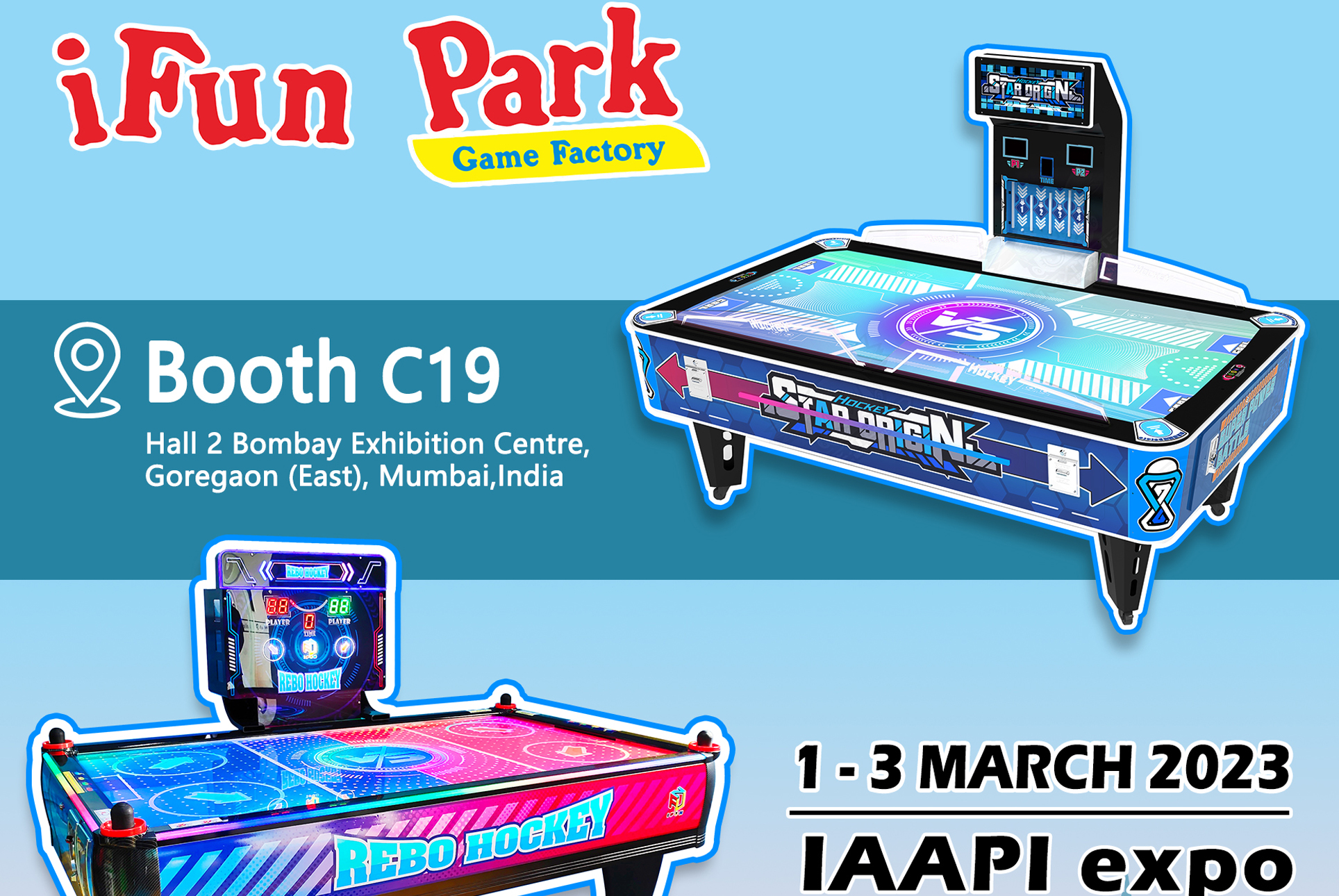 New arcade game machines for game center in Mumbai Exbihition 2023
